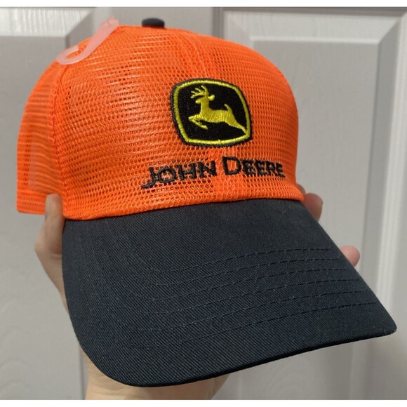 John Deere | Accessories | John Deere Hat Mesh Snap Back Blaze Bright Bold Hunter Orange Black ...